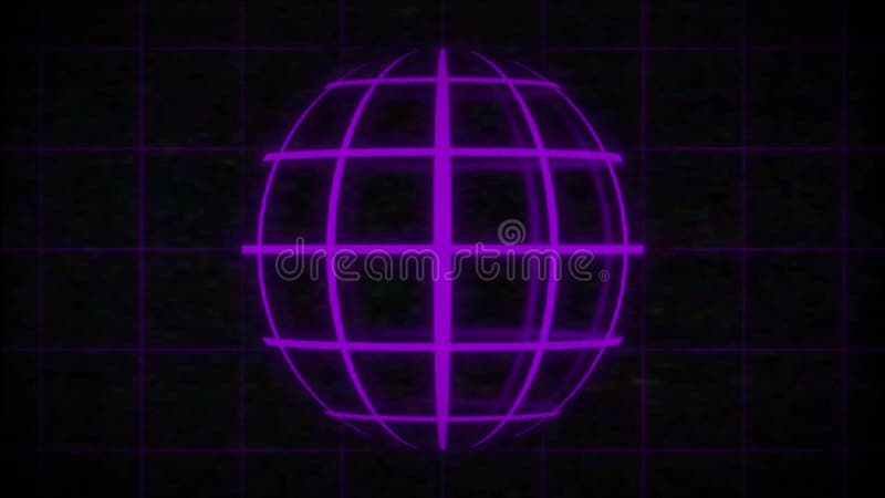 Globe Grid Sphere. Striped 3D Sphere, Geometry Globe Stock Footage ...