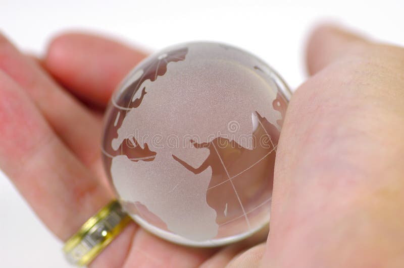 Globe in Hand stock image. Image of conceptual, palm, globe - 135765