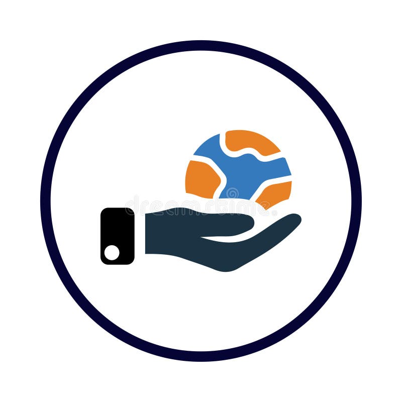 Globe, Hand, World, Net, Globe on Hand Icon Stock Vector - Illustration ...