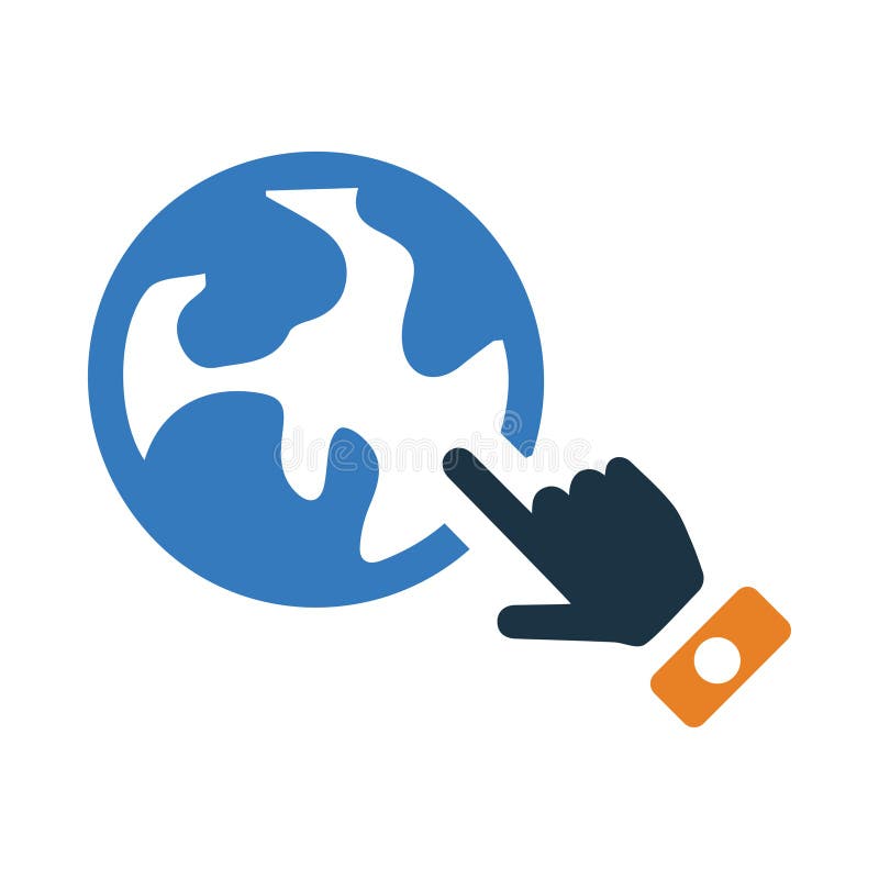 Globe, Hand, World, Net, Globe on Hand Icon Stock Vector - Illustration ...