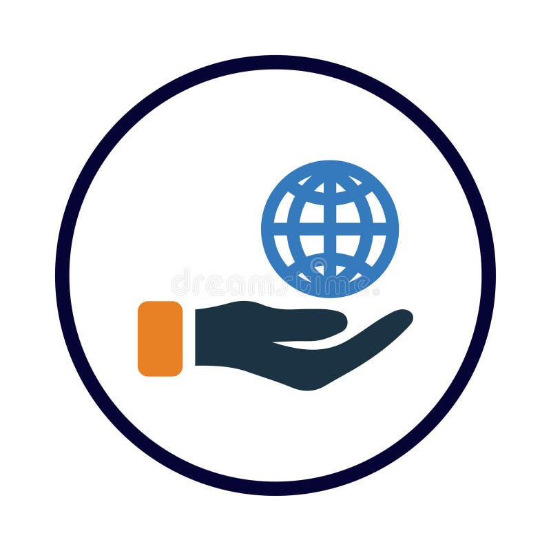 Hand, Globe, World, Worldwide, Hand Holding a Globe Icon Stock Vector ...