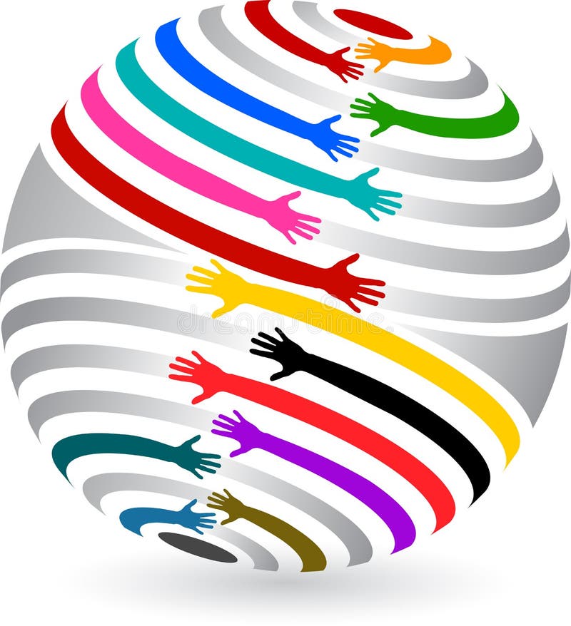 Globe hands stock vector. Illustration of cutout, graphic - 27336309