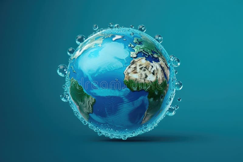 A Globe with Hidden Message Save the Water, Generative AI Stock ...