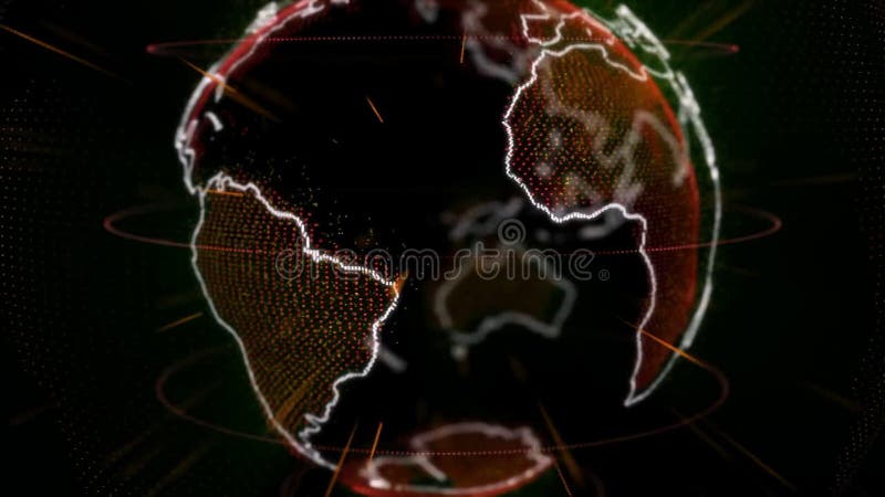 Globe Hologram, Global Network and Communication with World Map ...