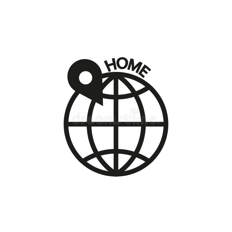 Globe House Pin. Business Concept. Vector Illustration. Stock Image ...