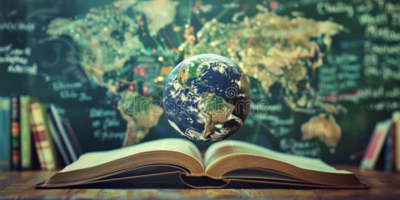 A Globe Hovers Above an Open Book, Symbolizing the Importance of ...