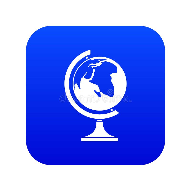 Globe icon digital blue stock vector. Illustration of design - 142749008