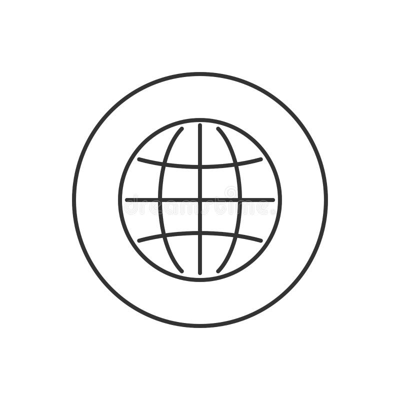 Globe Icon. Earth Sign. World Symbol. Stock Vector - Illustration of ...