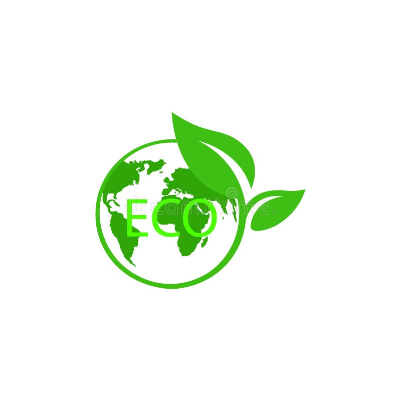 Globe Icon and Eco Inscription. Vector Illustration Eps 10 Stock ...