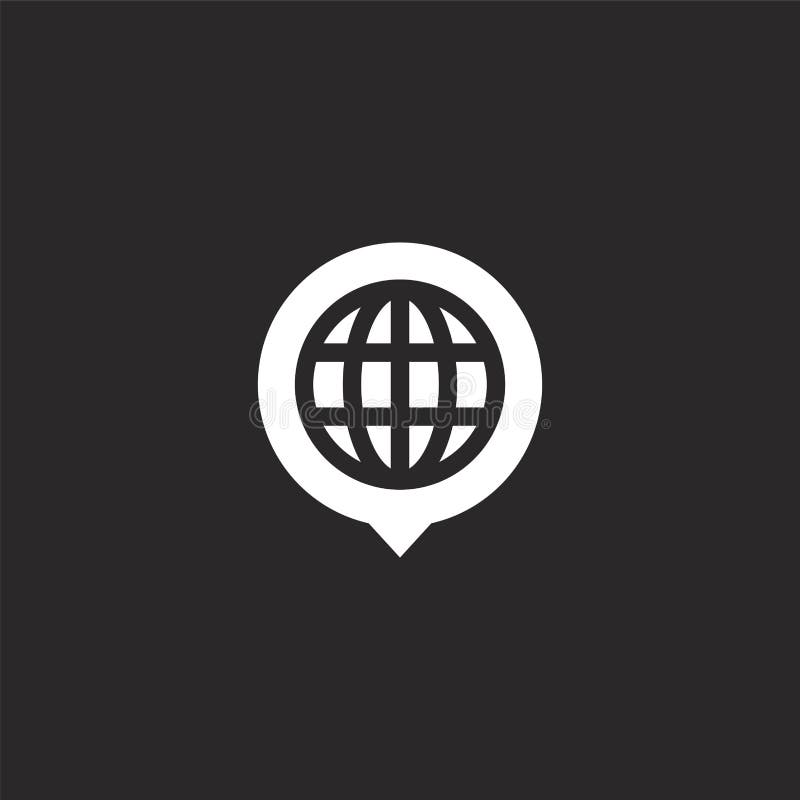 Globe Icon. Filled Globe Icon for Website Design and Mobile, App ...