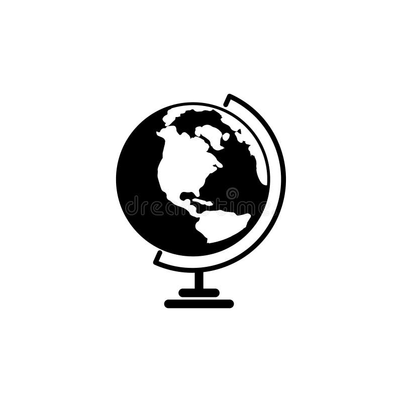 Globe Icon Flat Vector Template Design Trendy Stock Vector ...