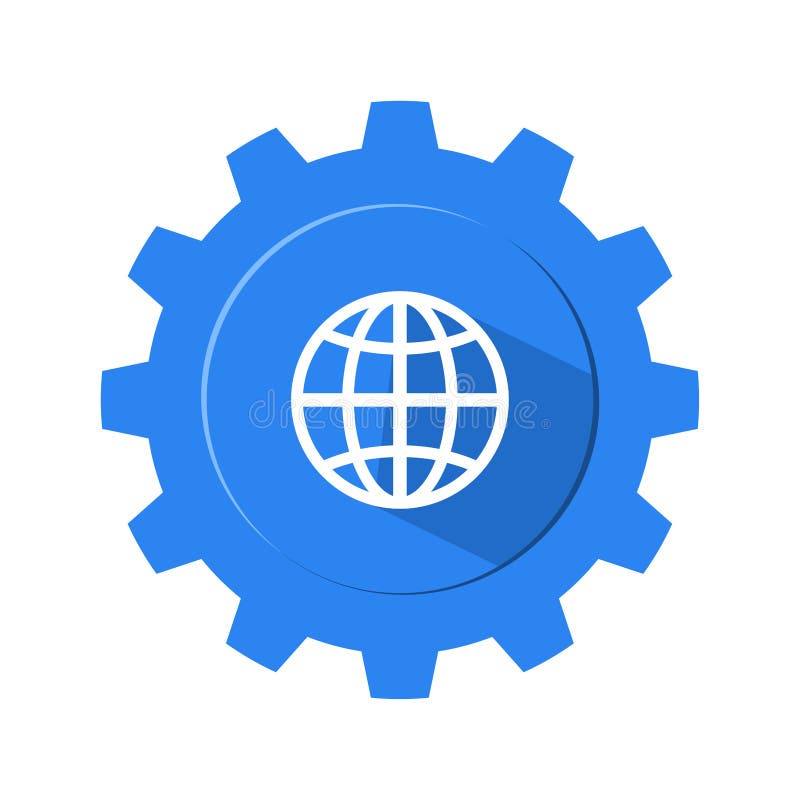 Globe Icon and Gear Icon. for Your Web Site Design, Logo, App, UI Stock ...