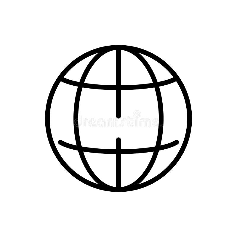 Globe Icon, Global Icon Vector Illustration Stock Vector - Illustration ...