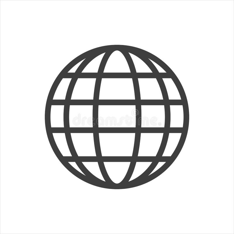 The Globe Icon. Globe Symbol Stock Vector - Illustration of design ...