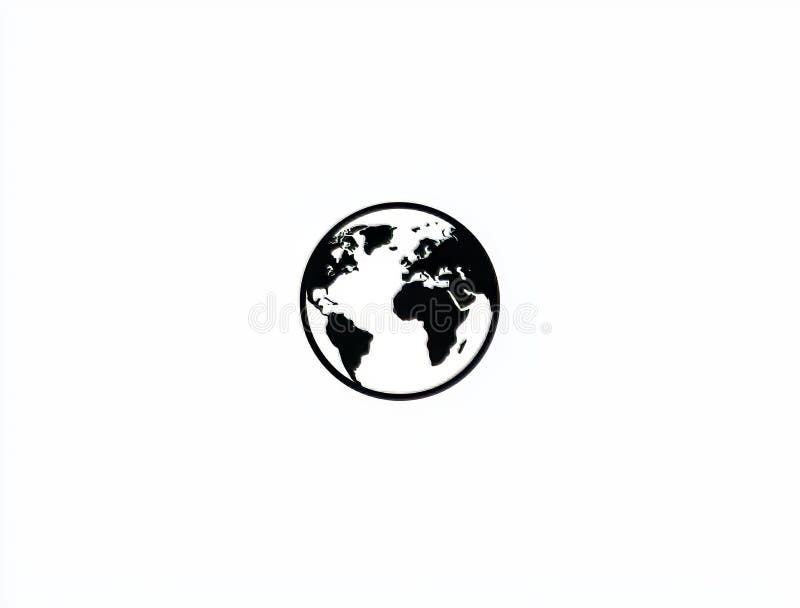 Globe Icon. Occident, Western Hemisphere of Planet Earth Stock ...