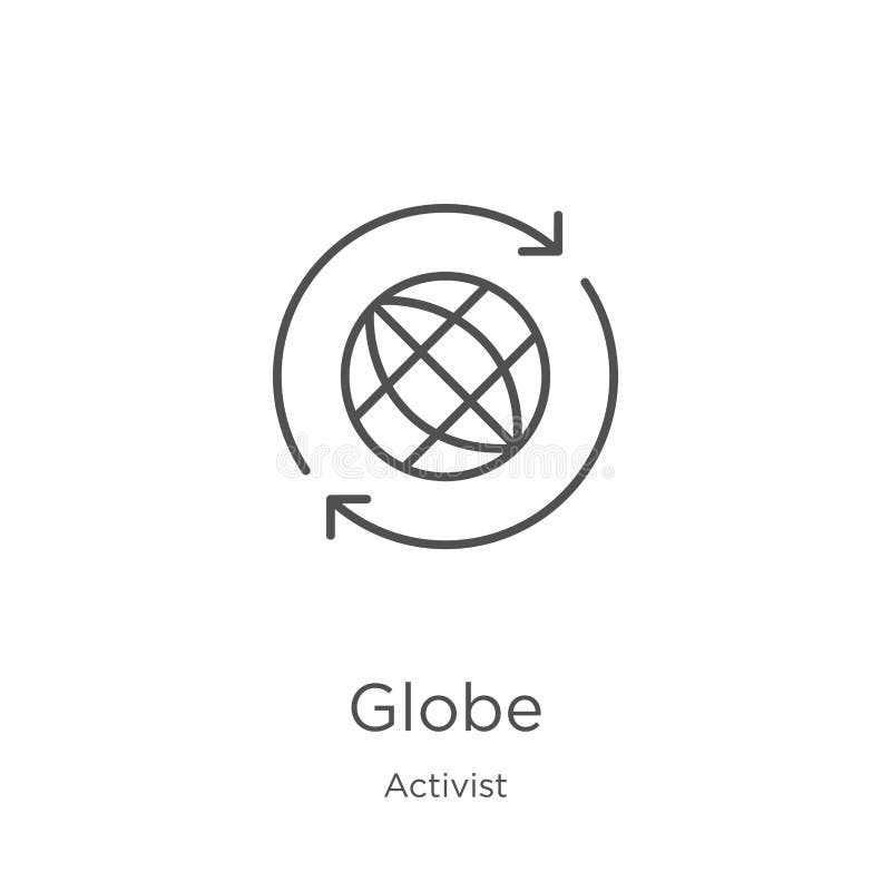 Globe Icon Vector from Geography Collection. Thin Line Globe Outline ...