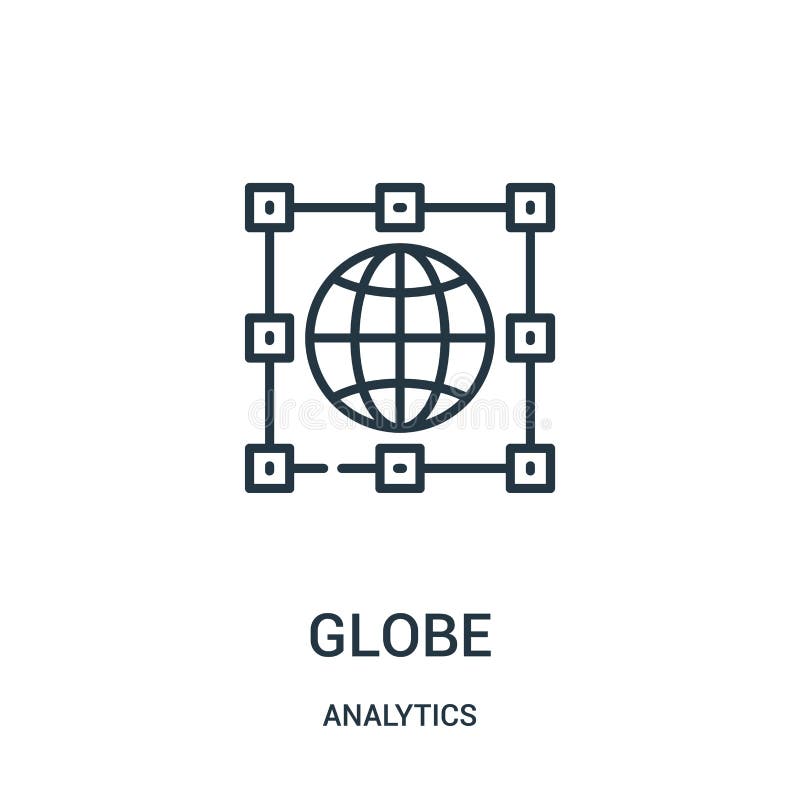 Globe Icon Vector from Analytics Collection. Thin Line Globe Outline ...