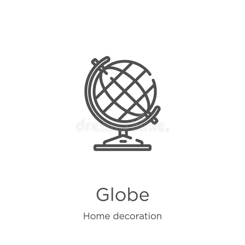 Globe Icon Vector from Geography Collection. Thin Line Globe Outline ...