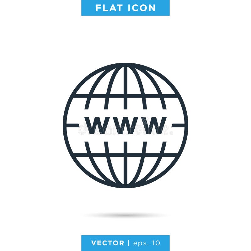 Globe Icon Vector Line Logo Design Template. Internet Sign or Symbol ...