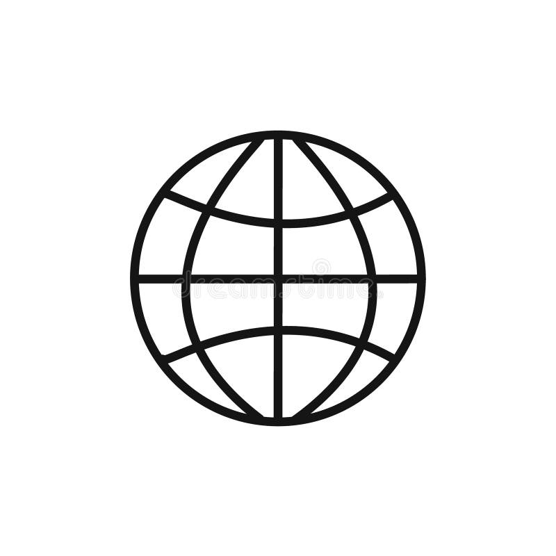 Globe Icon Vector Set Collection for Web Stock Vector - Illustration of ...