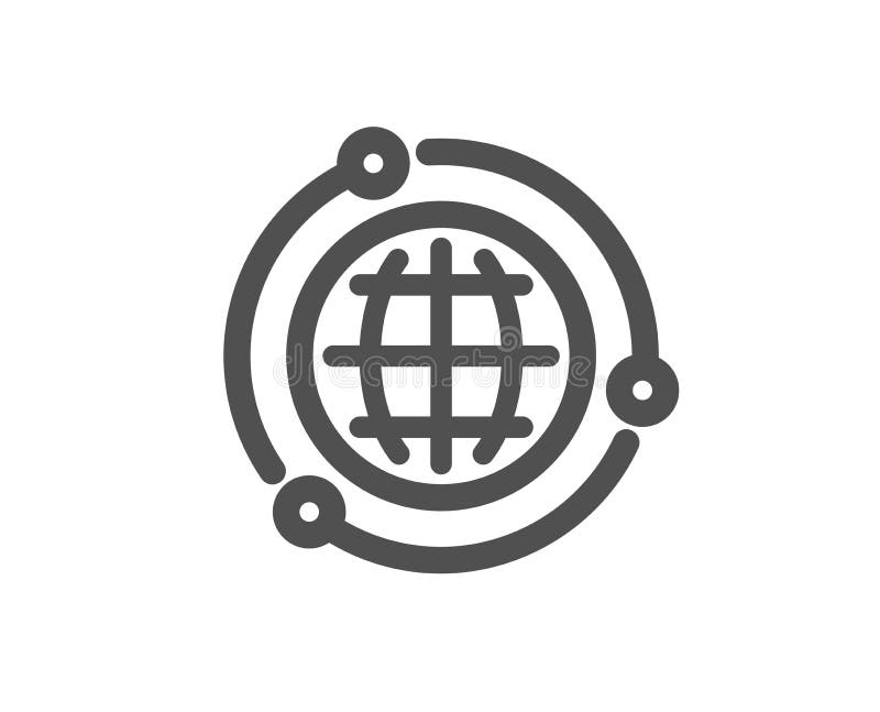 Globe Icon. World or Earth Sign. Vector Stock Vector - Illustration of ...