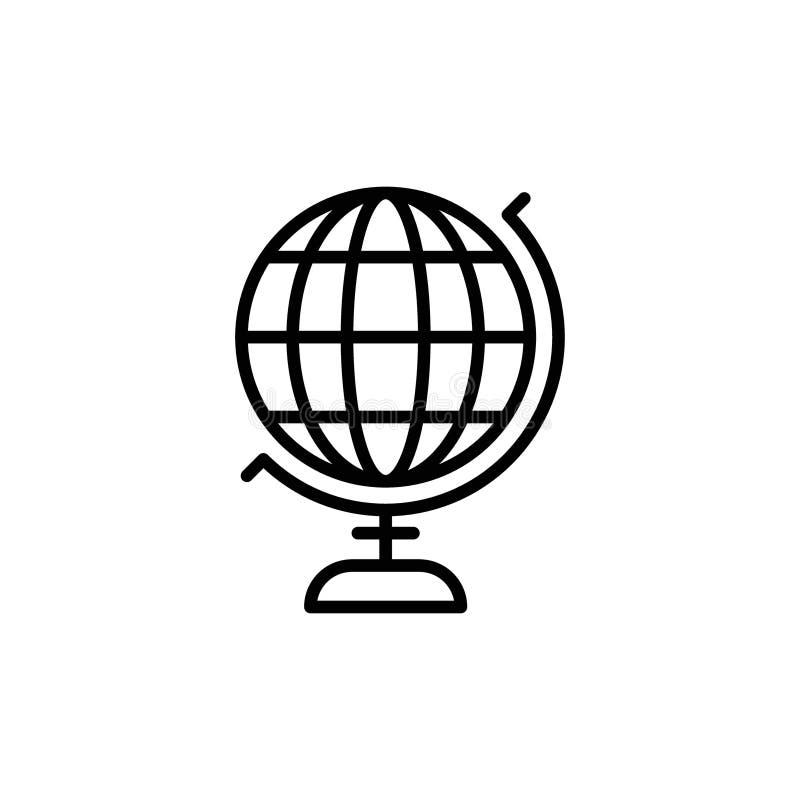 Globe Icon for World Maps and Travel Guides Stock Vector - Illustration ...