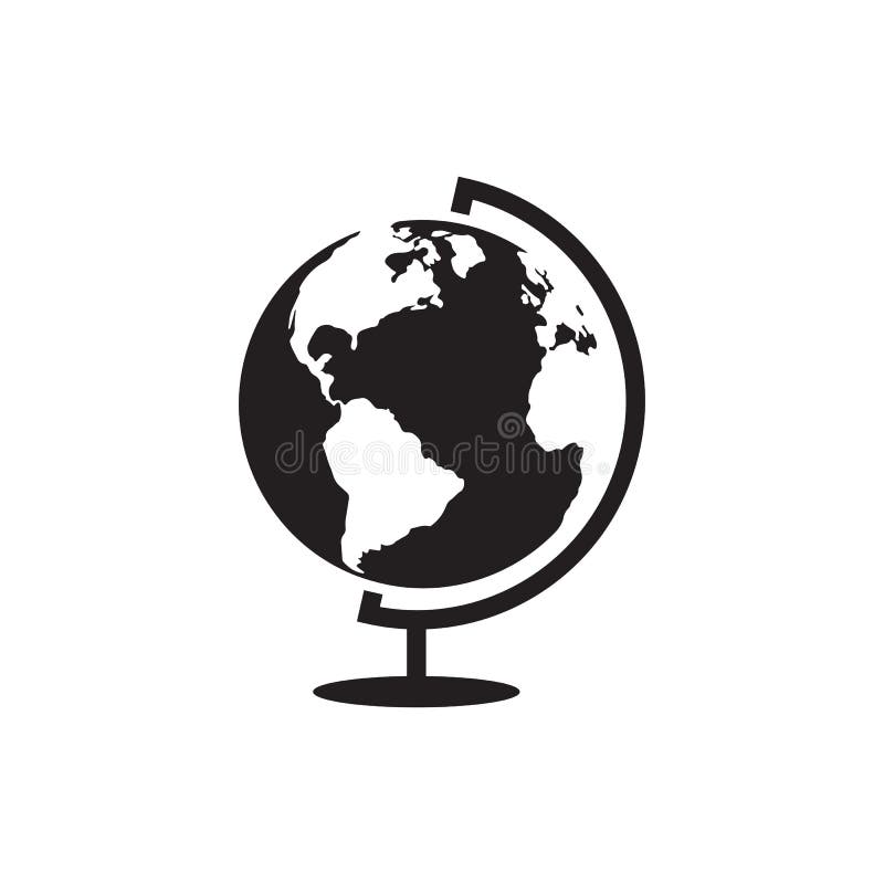 Globe icon. world sign stock illustration. Illustration of element ...