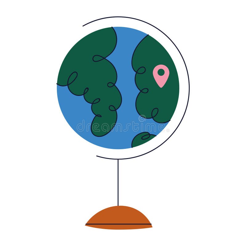 Globe Illustration for Earth Day Designs Stock Illustration ...