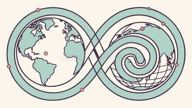 Globe Infinity Symbol Global Connection Sustainability Vector Design ...