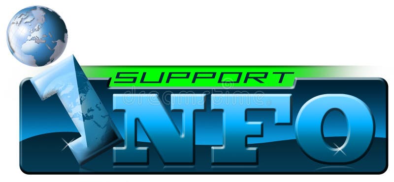 Globe info support stock illustration. Illustration of solution - 19960761