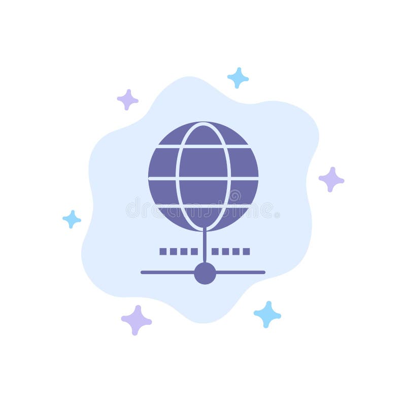 Globe, Internet, Browser, World Blue Icon on Abstract Cloud Background ...