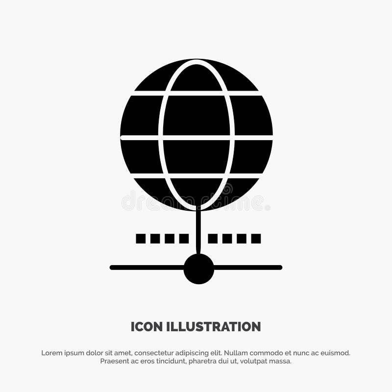 Globe, Internet, Browser, World Solid Black Glyph Icon Stock Vector ...