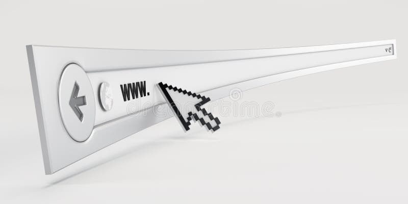 Globe Internet Mouse Cursor Icon Hitting Concept Stock Illustration ...