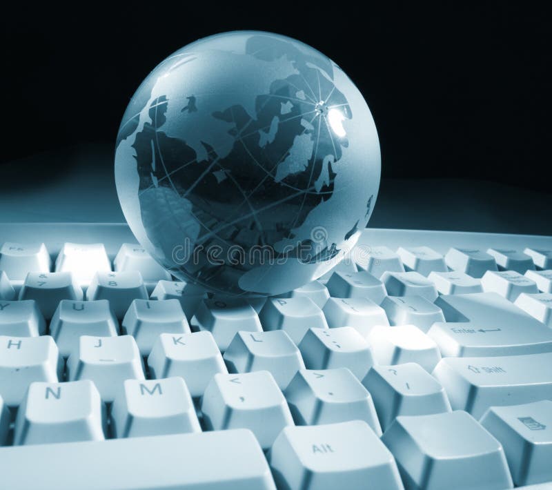 Globe with orbits stock vector. Illustration of business - 16206263