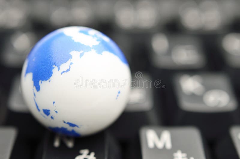 Globe and Keyboard stock image. Image of planet, object - 27142699