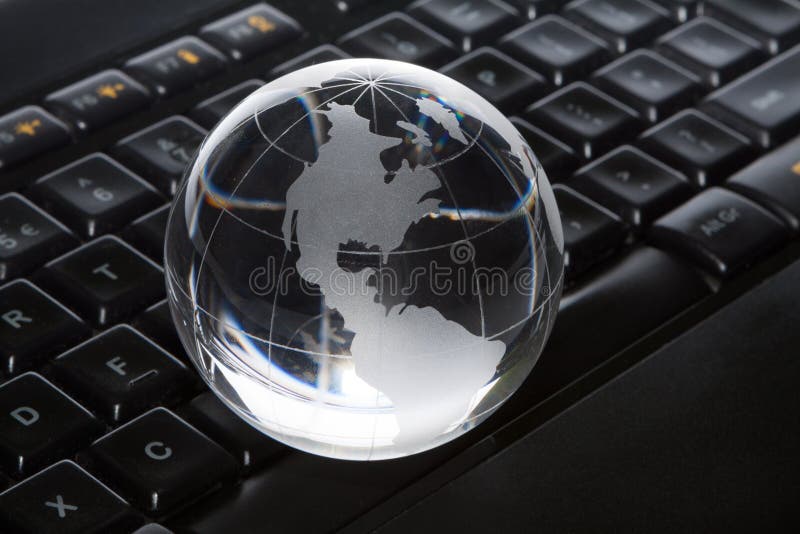 Globe and keyboard stock image. Image of knowledge, business - 29307913