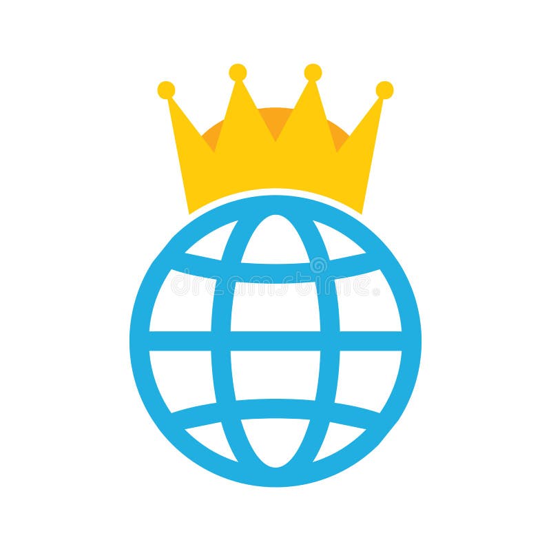 Globe King Logo Icon Design Stock Vector - Illustration of logo, atlas ...