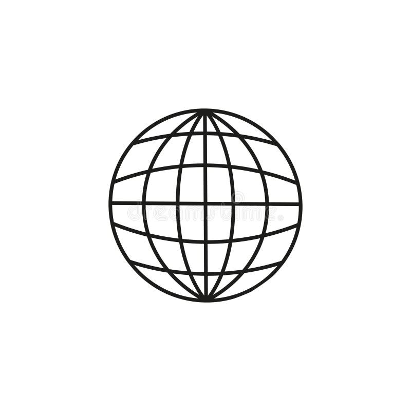 Land globe around icon stock vector. Illustration of icon - 110678916