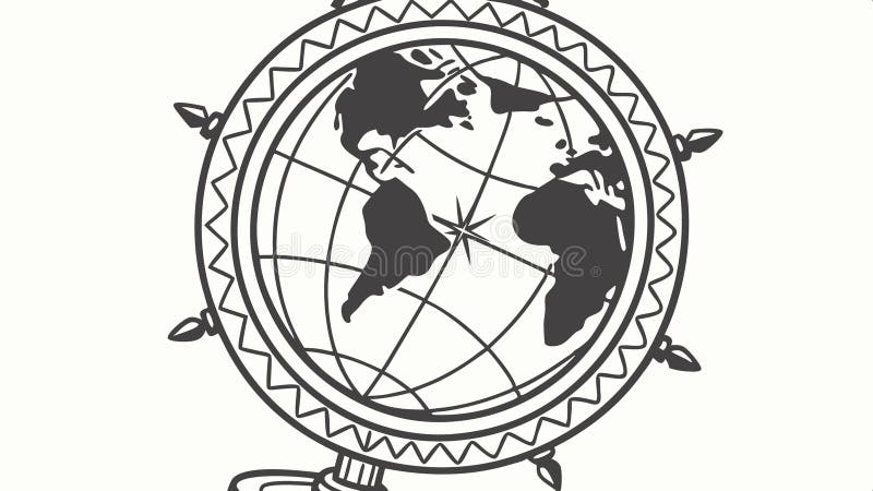 Globe with Latitude and Longitude Lines, Geography Icon Vector Design ...