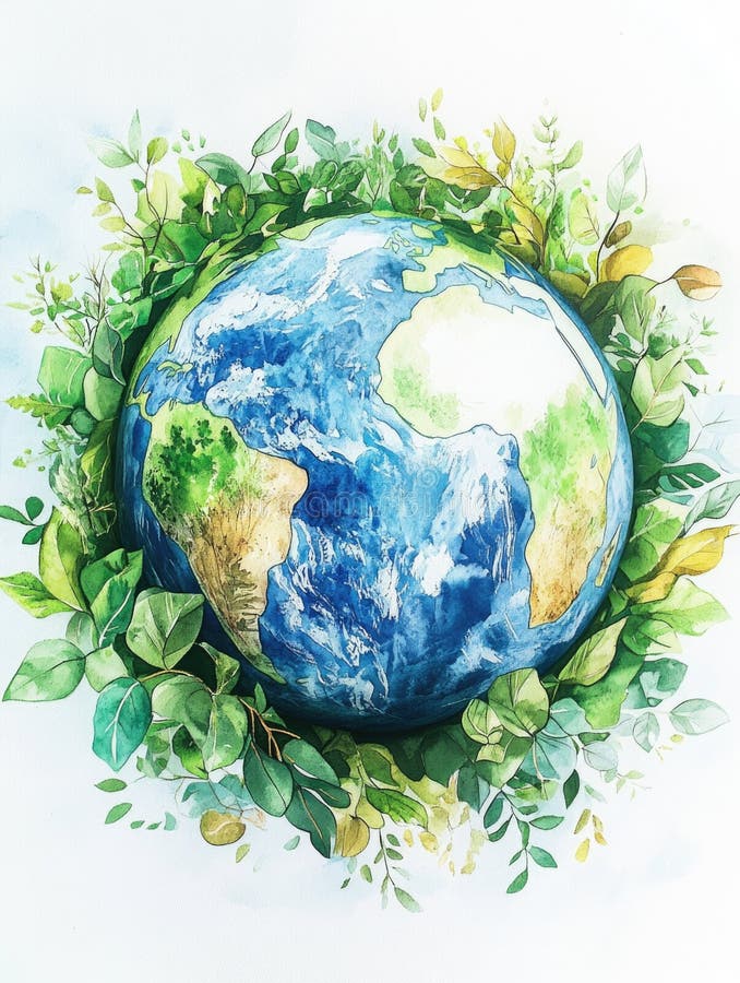 Globe with Leaves stock photo. Image of science, earth - 378111050