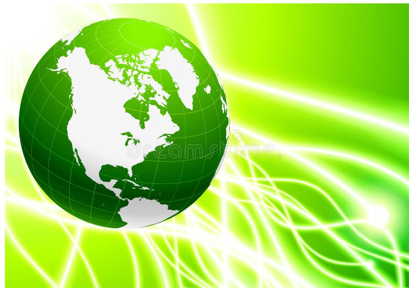 Globe on Light Line Background Stock Illustration - Illustration of ...