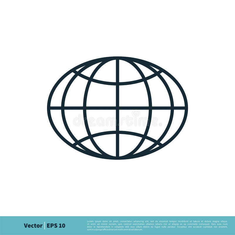 Globe Line Icon Vector Logo Template Illustration Design. Vector EPS 10 ...