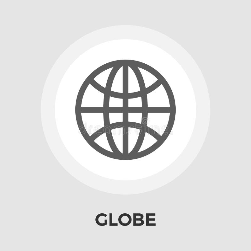 Globe Line Icon stock vector. Illustration of geography - 103292607