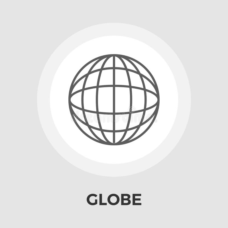 Globe Line Icon stock vector. Illustration of geography - 103292607