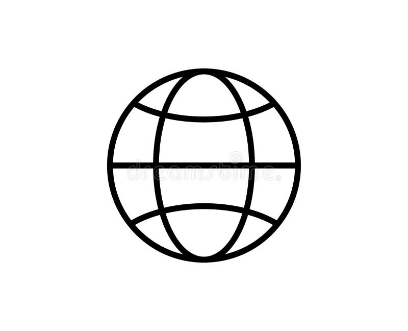 Globe line icon set stock vector. Illustration of graphic - 190295279