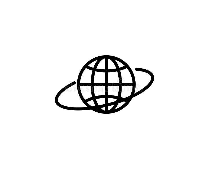 Globe line icon set stock vector. Illustration of graphic - 190295279