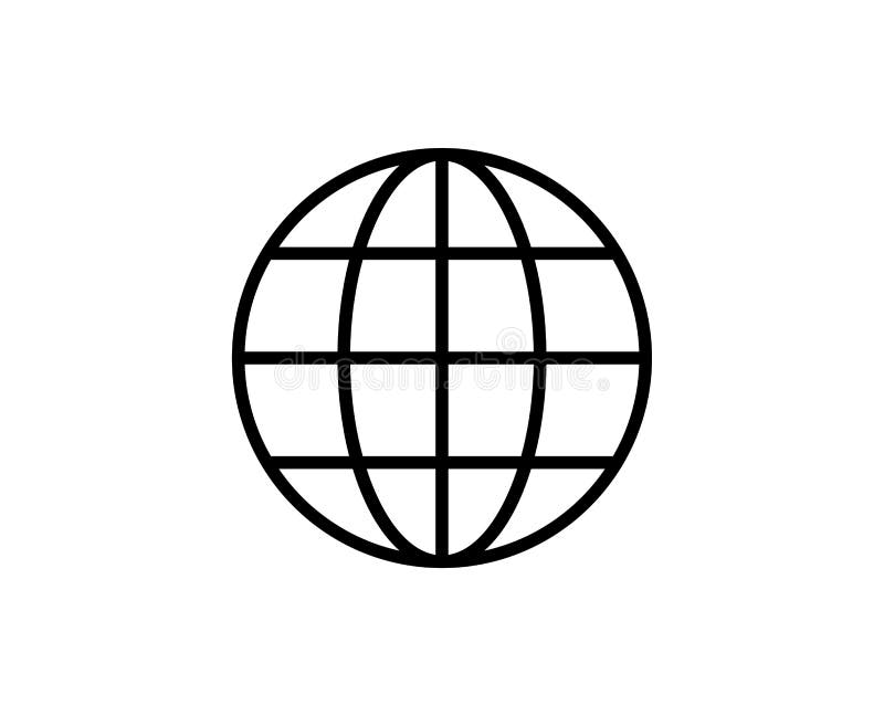 Globe line icon set stock vector. Illustration of graphic - 190295279