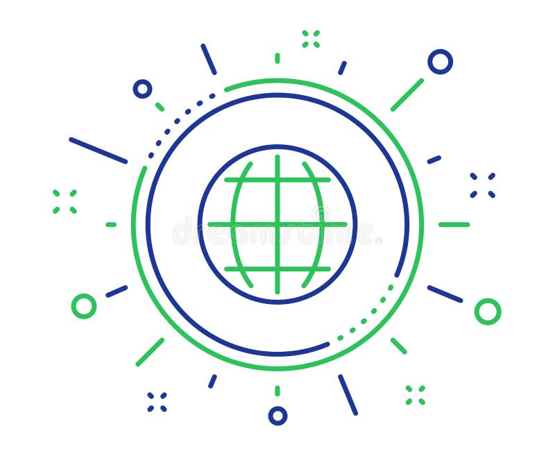 Globe Line Icon. World or Earth Sign. Vector Stock Vector ...