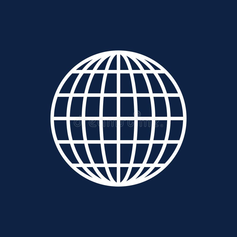 Globe lines vector icon stock vector. Illustration of symbol - 255972694