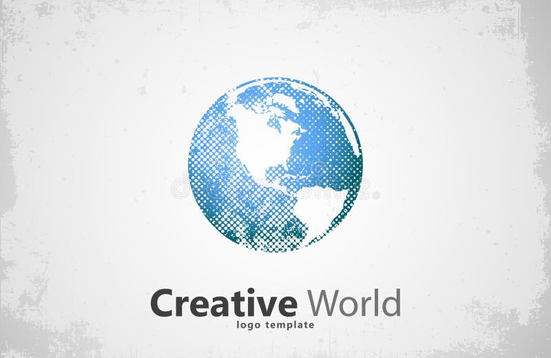 Globe Logo. Creative World Design. . Planet Stock Vector - Illustration ...